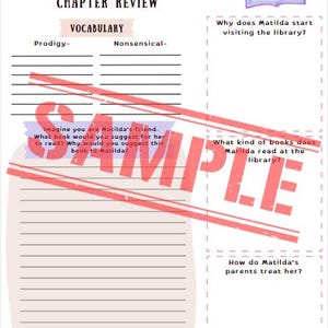 Matilda By: Roald Dahl Novel Study Grades 2-5 - Etsy