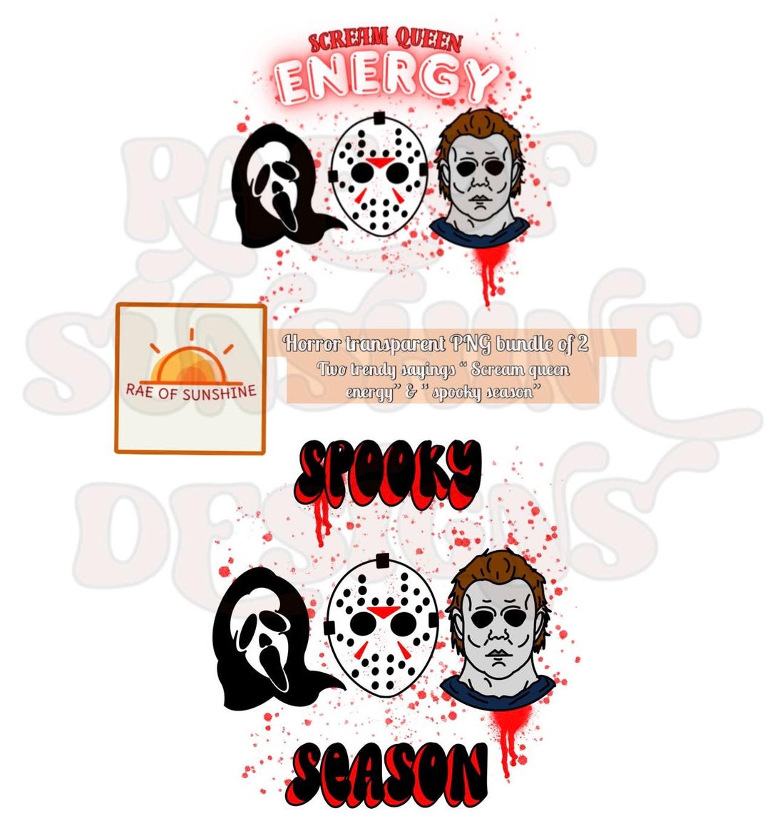 Horror PNG Bundle | Scream Queen Energy & Spooky Vibes | Michael Myers ...