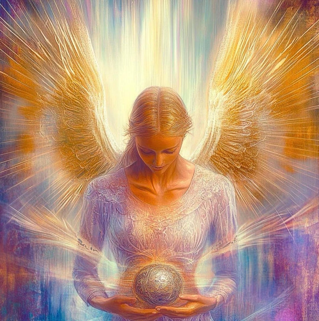 Healing Angel Art: Divine Protection Print (instant Download) - Etsy