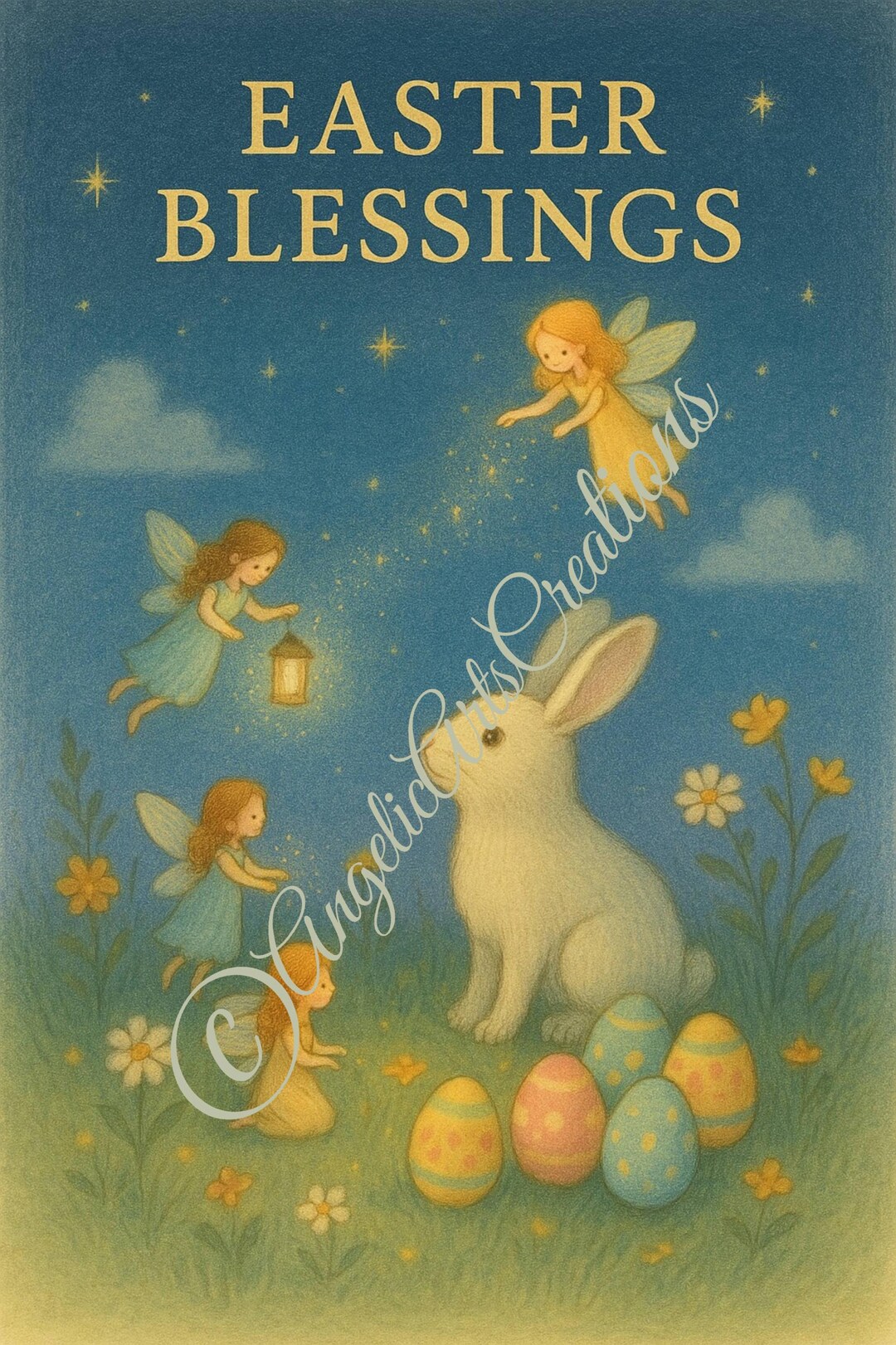 Easter Fairy Greeting Card – Easter Dreams and Fairy Wishes - Set of 5 ...
