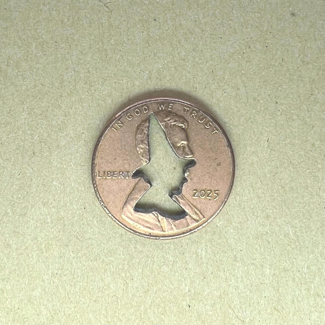 Hand Cut Penny W/ Witch, Custom - Keychain/pendant - Etsy