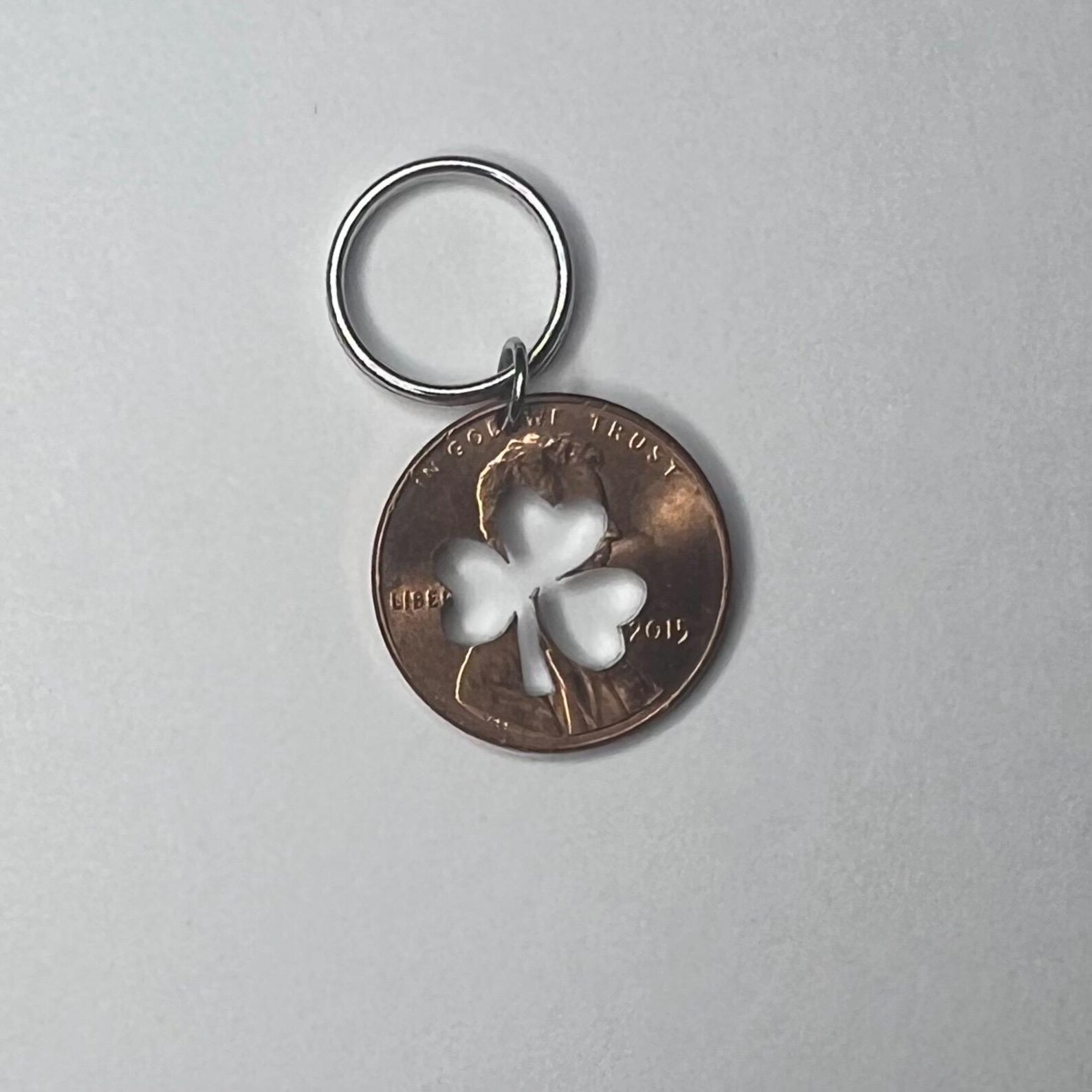Hand Cut Penny W/ Clover, Custom - Keychain/pendant - Etsy