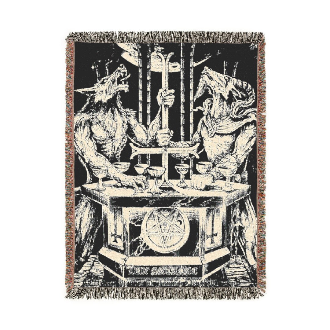 Satanic Warmaster & Archgoat "lux Satanae" Album Cover Woven Blanket ...