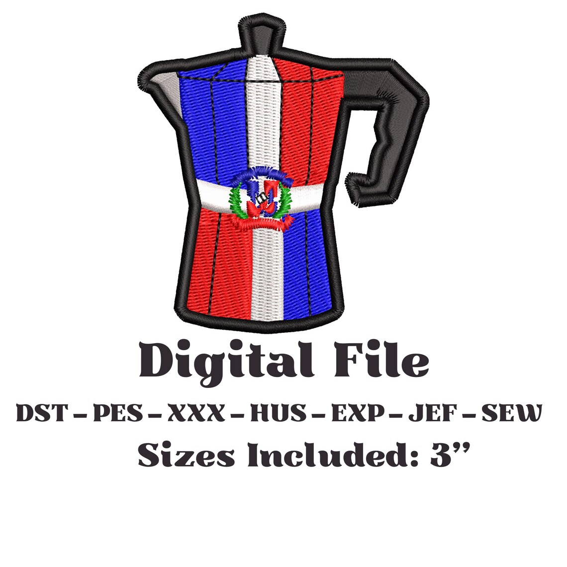 Greca Bandera Dominicana, Embroidery Machine File. - Etsy