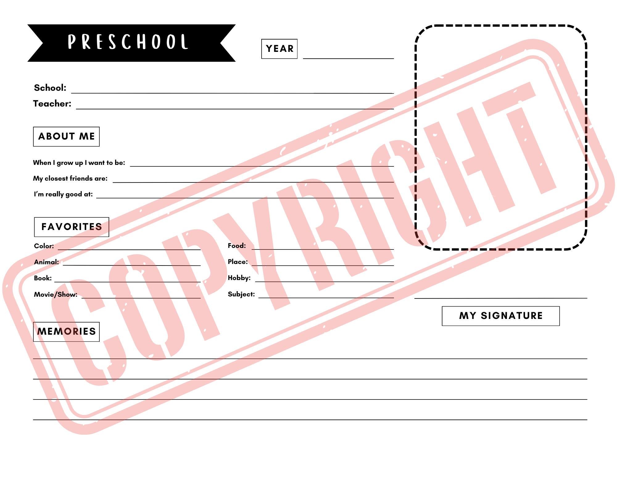 School Year File Box Cover Pages: Preschool to 12th Grade (digital ...