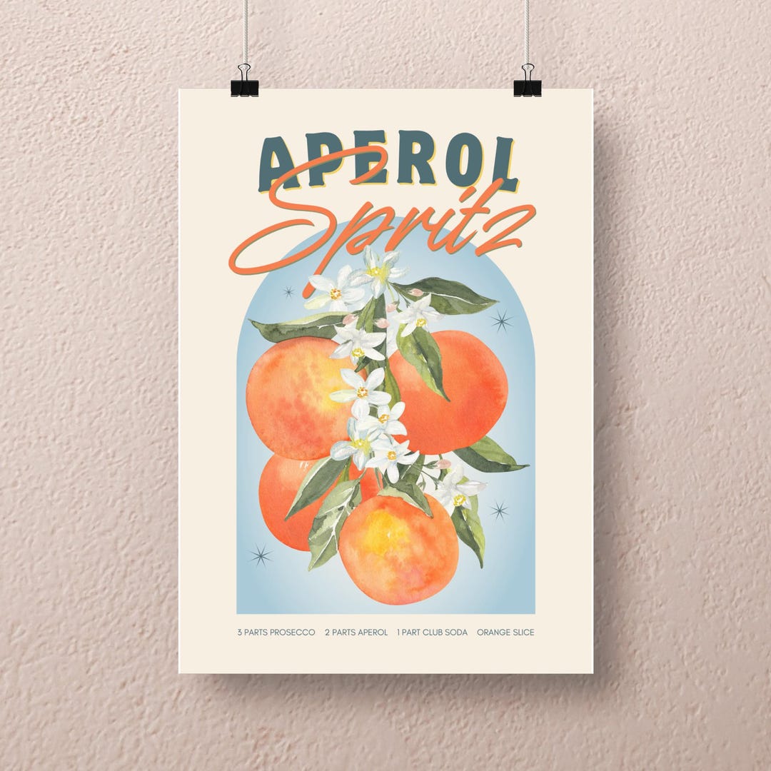 Aperol Spritz Printable - Etsy
