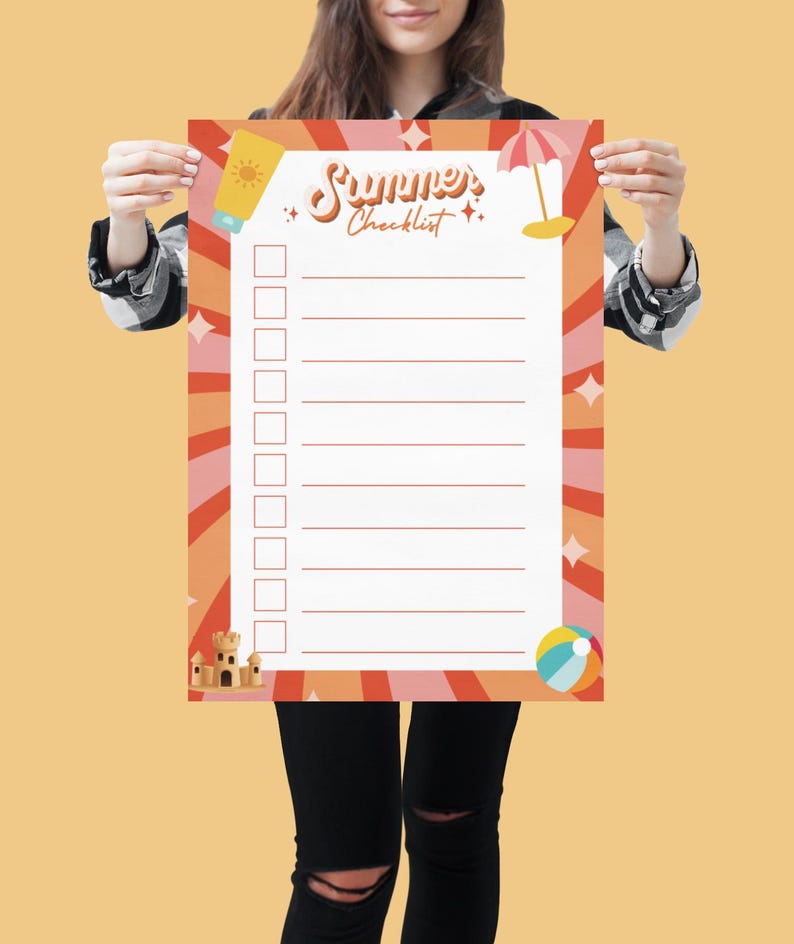 Printable Summer Fun Checklist: Family Activity Planner - Etsy