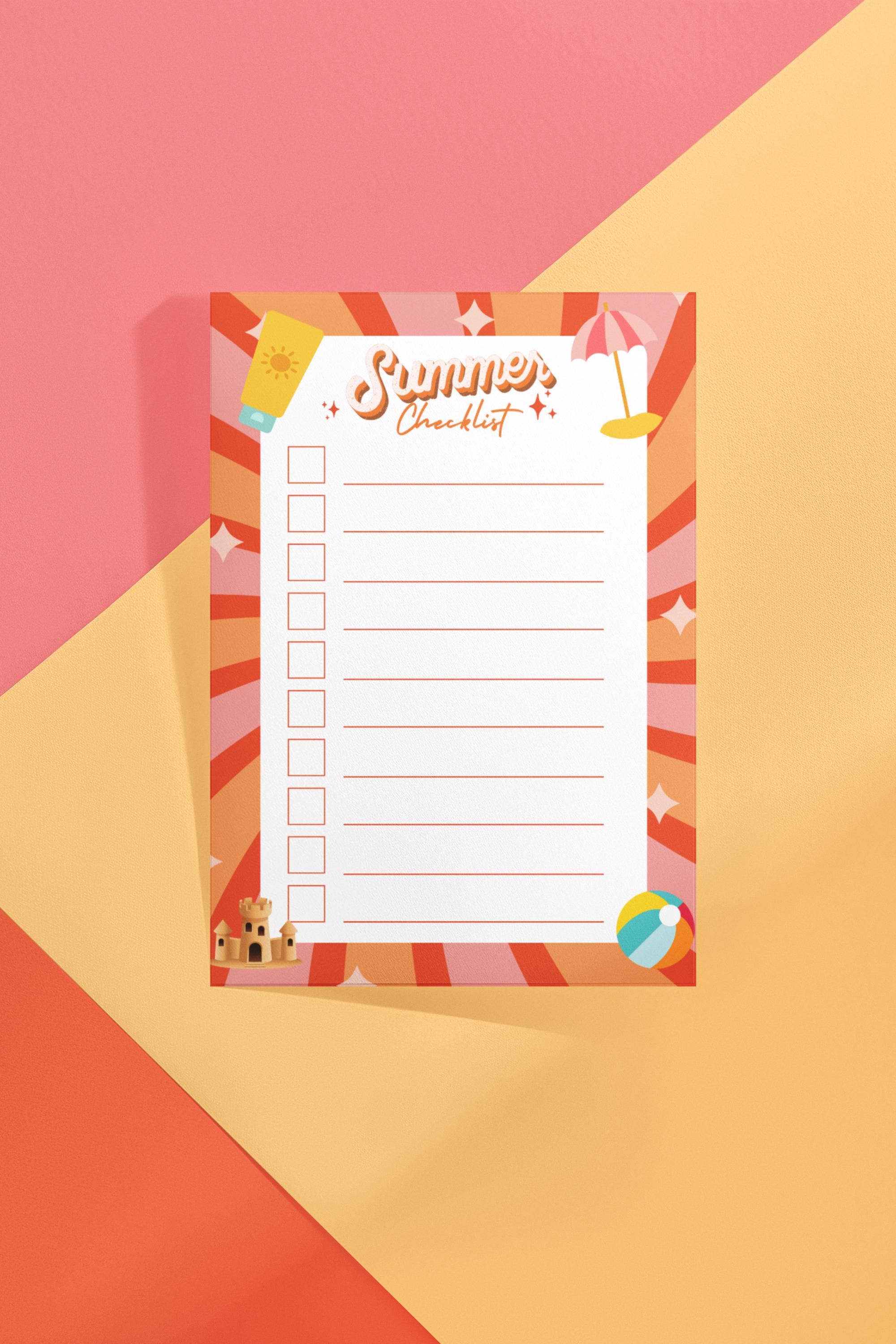 Printable Summer Fun Checklist: Family Activity Planner - Etsy