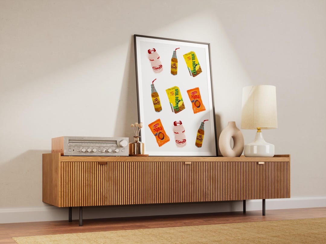 A3 Snack Lovers Art Print | Ilustración Digital De Snacks ...