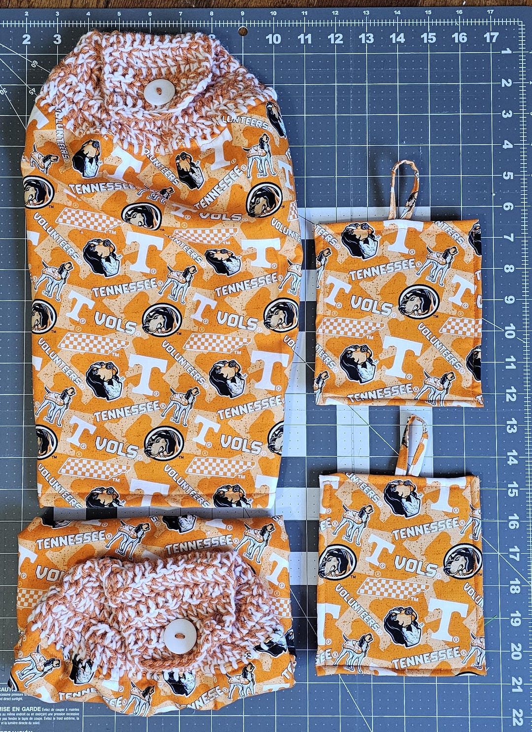 TENNESSEE VOLS Crochet Kitchen Towels + Pot Holders Tn Volunteers - Etsy