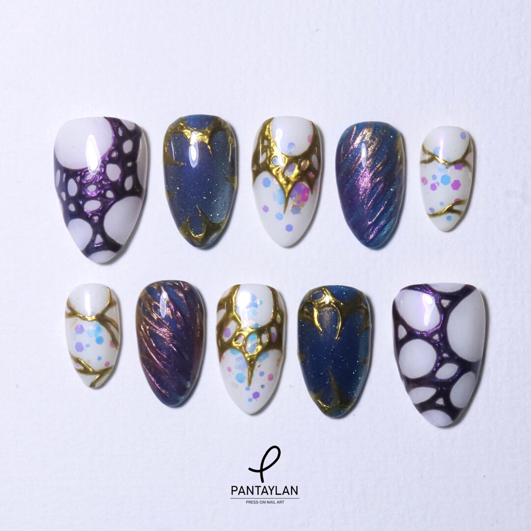 HEXCORE ARCANE VER.2 Glow in the Dark - Handmade Press on Nail Art ...