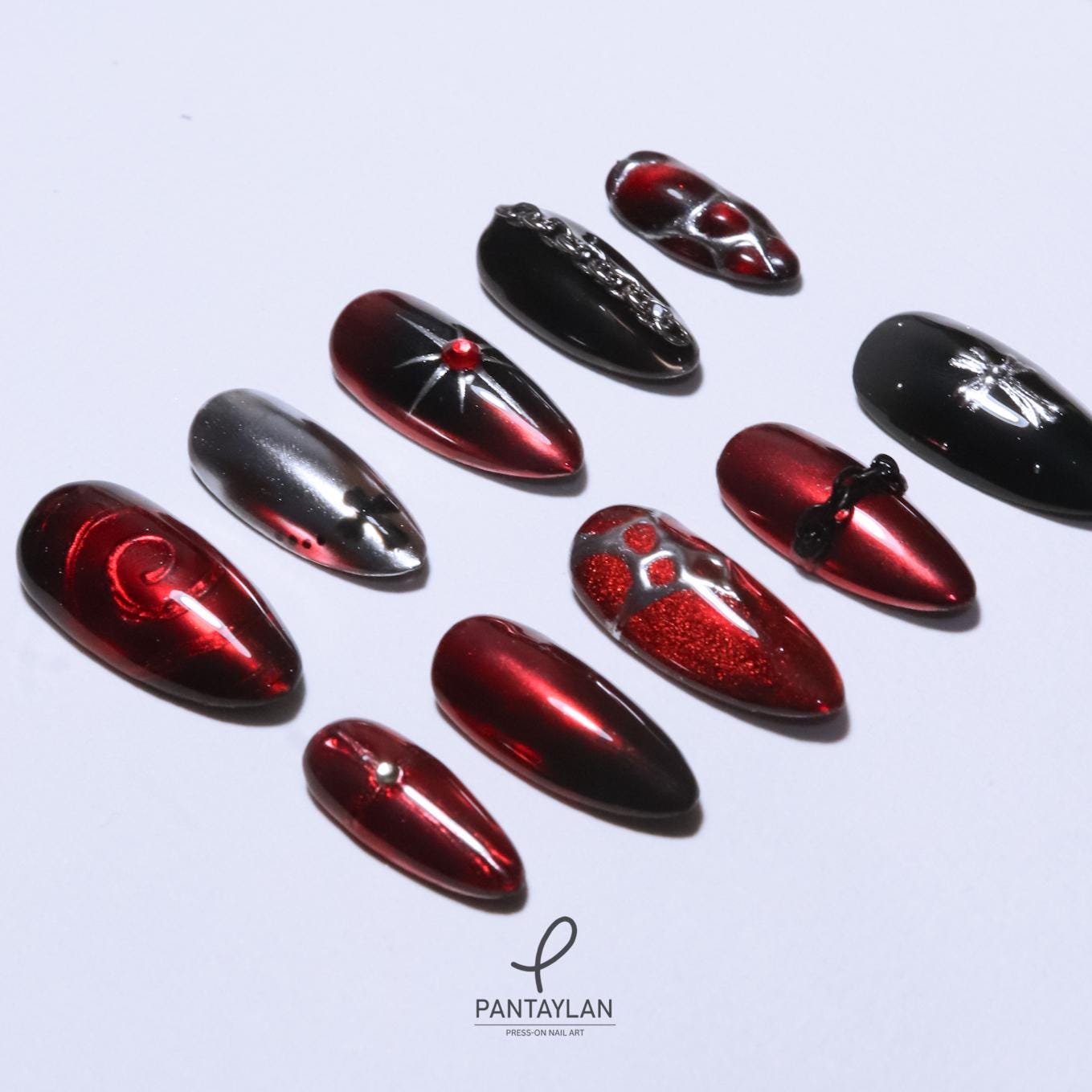 SYLUS Love and Deepspace Inspired Y2K Goth Cross - Handmade Press on ...