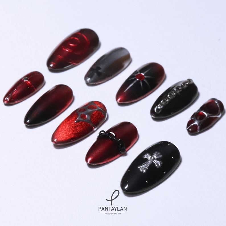 SYLUS Love and Deepspace Inspired Y2K Goth Cross - Handmade Press on ...