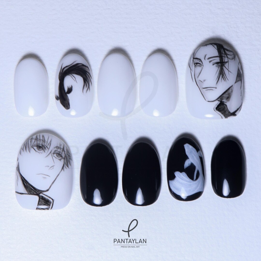 GOJO GETO FISH Monochrome Jujutsu Kaisen Ver.2 (med) Hand Painted ...