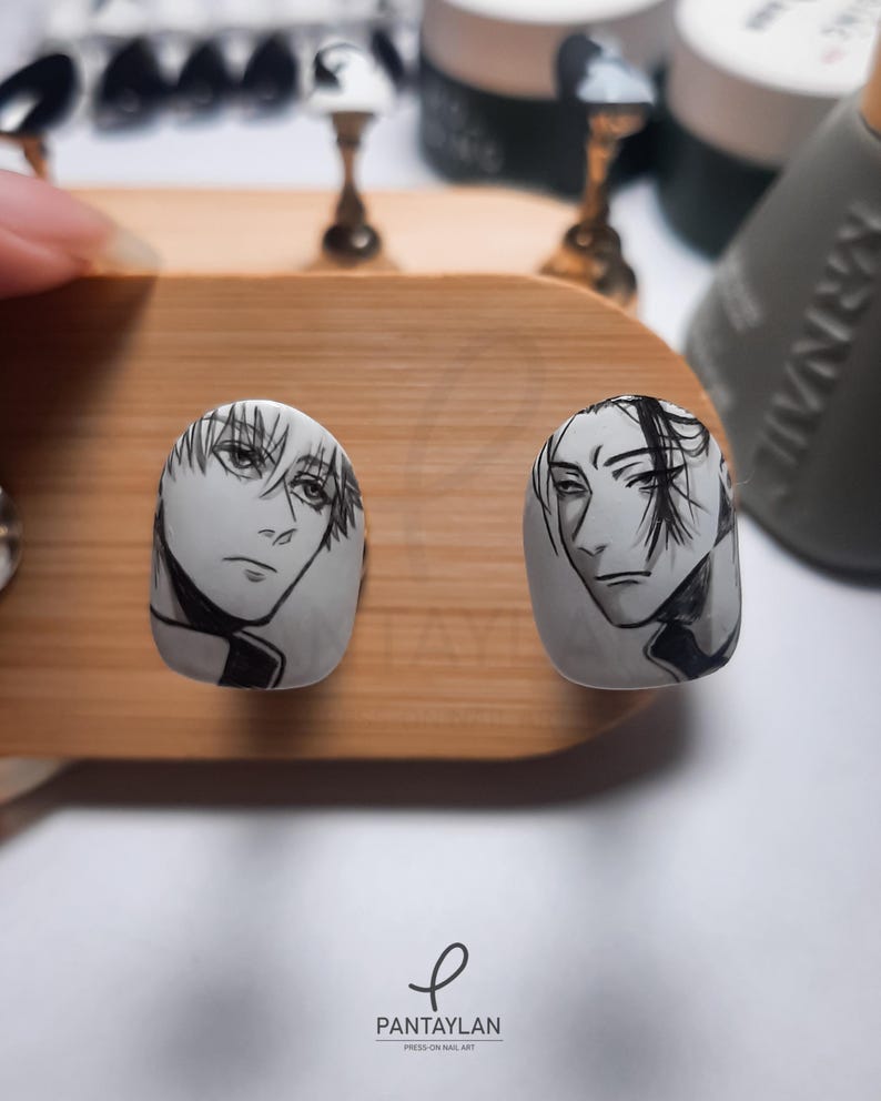 GOJO GETO FISH Monochrome Jujutsu Kaisen Ver.2 (med) Hand Painted ...