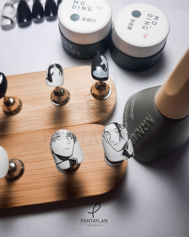 GOJO GETO FISH Monochrome Jujutsu Kaisen Ver.2 (med) Hand Painted ...