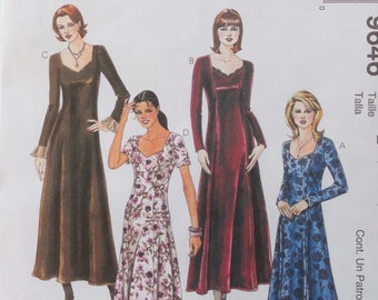 Mccall's 9639, Sheer Dress & Slip, High Neckline, Full Gathered Skirt ...