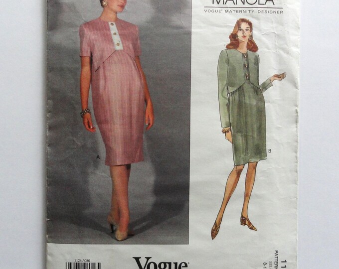 UNCUT Pattern Vogue 2134 Lined Dress Close-fitting Bodice Front Pleated ...