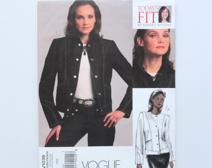 UNCUT Vogue 1036, Jacket, Semi-fitted, Hip Length, Lined or Not ...