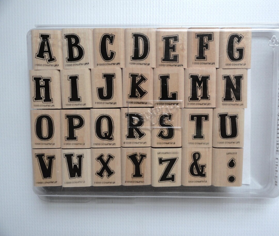 Vintage 1998 Stampin' Up, Alphabet Attitude, Upper Case Letters ...