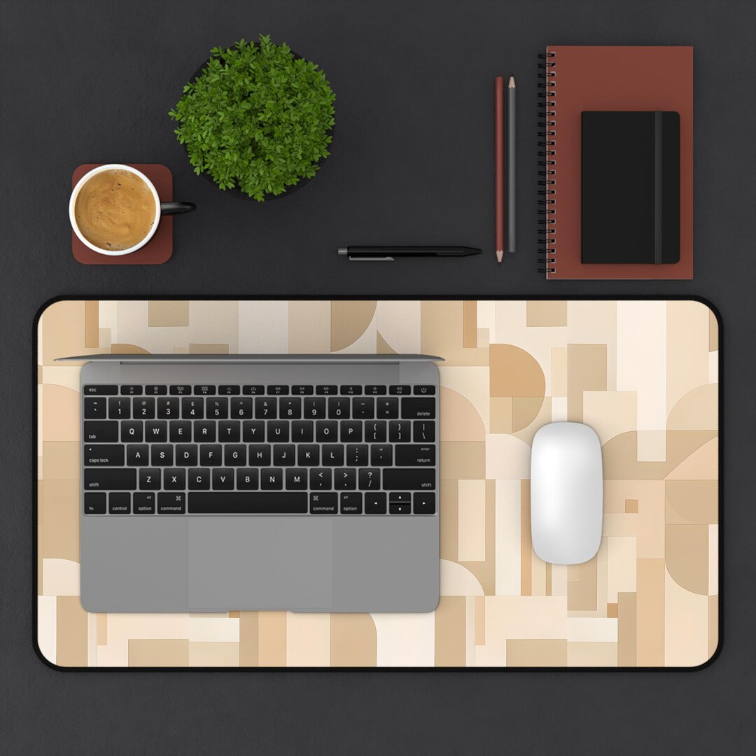Geometric Desk Mat, Modern Workspace Decor, Office Gift, Stylish Gaming ...
