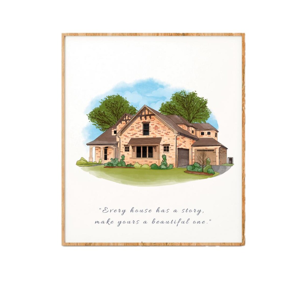 SKETCH HOME or Building, Hand Drawn Illustrations Ready to Print, Wall ...