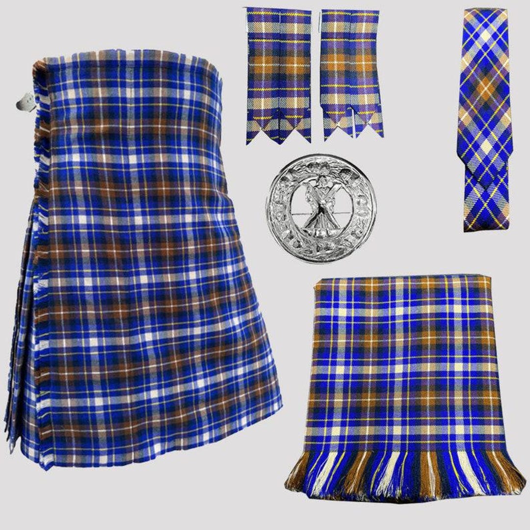 Choose Your Clan Tartan Traditional Tartan Kilt Scottish Devon Blue ...