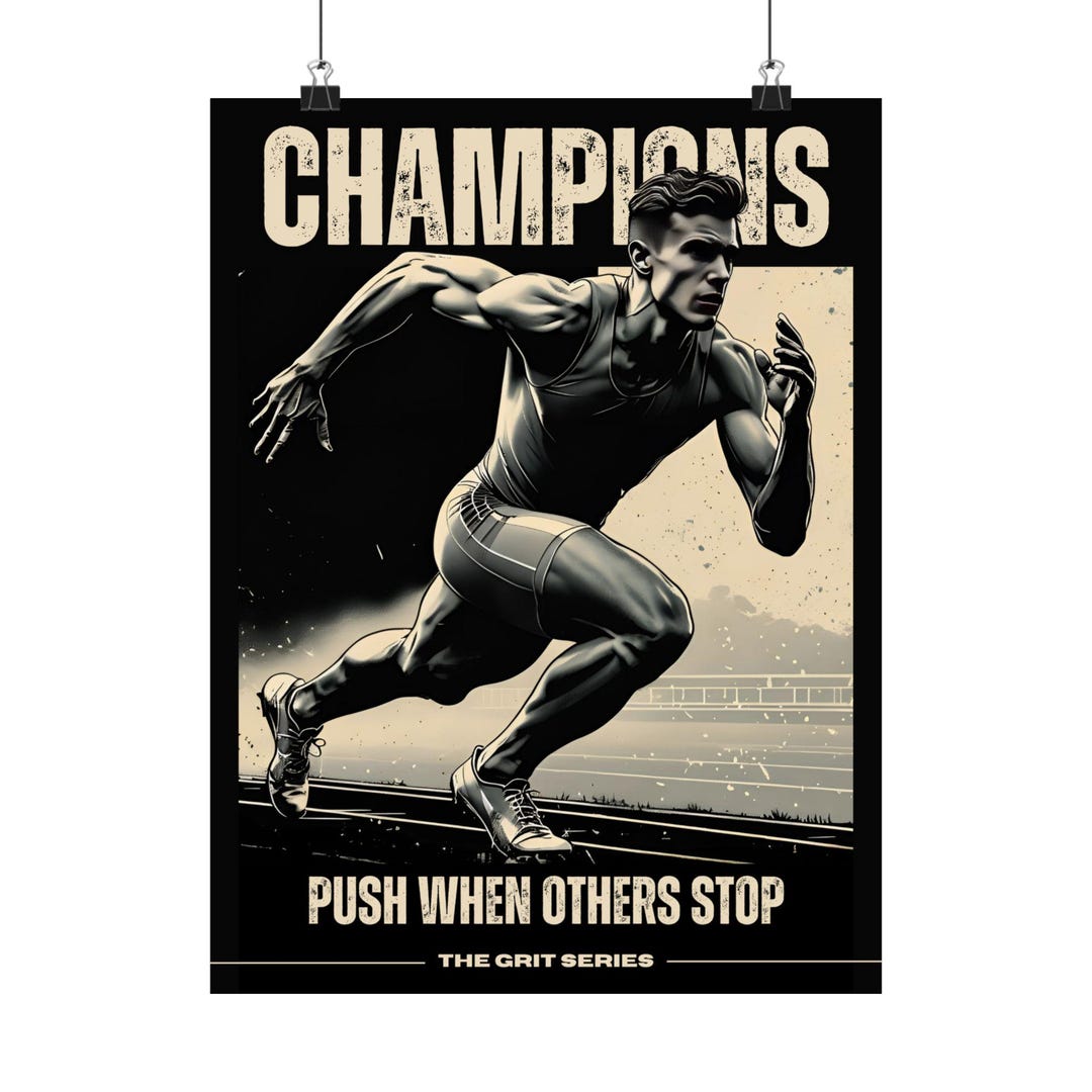 Track and Field Wall Art | Motivational Sprinter Poster | the Grit ...