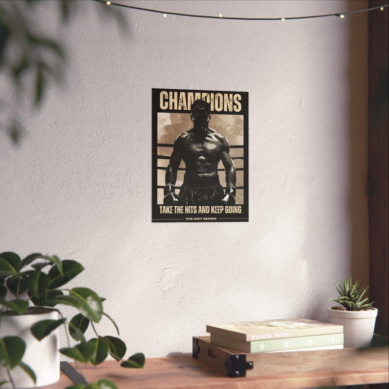 Boxing Wall Art | Motivational Boxing Poster | the Grit Series ...