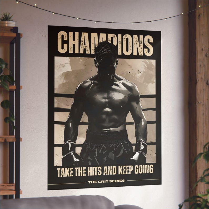Boxing Wall Art | Motivational Boxing Poster | the Grit Series ...
