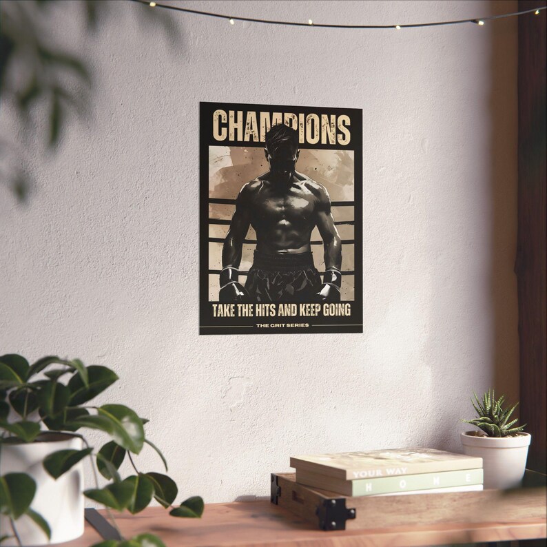 Boxing Wall Art | Motivational Boxing Poster | the Grit Series ...