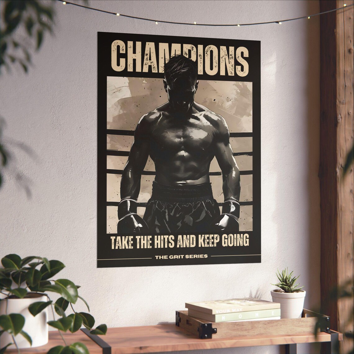 Boxing Wall Art | Motivational Boxing Poster | the Grit Series ...