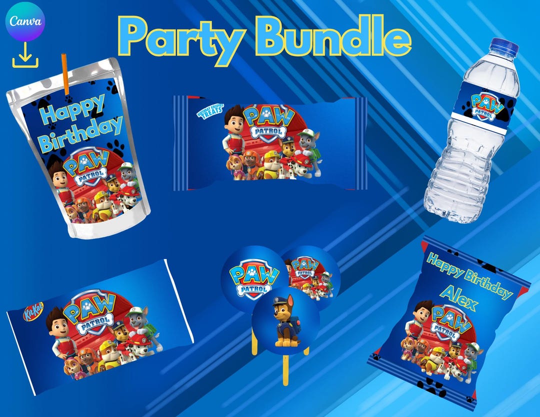 Paw Patrol Party Package, Paw Patrol Birthday Party Package, Paw Patrol ...