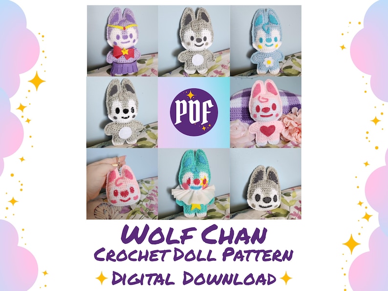 Wolf Chan Inspired Mini Skzoo Crochet Doll Pattern - Etsy