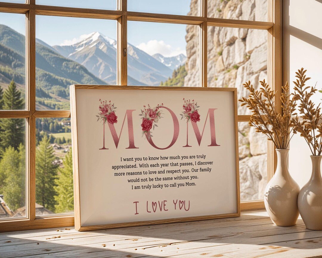 Mother’s Day Quote Printable | Mom Gift Digital Download | Heartfelt ...