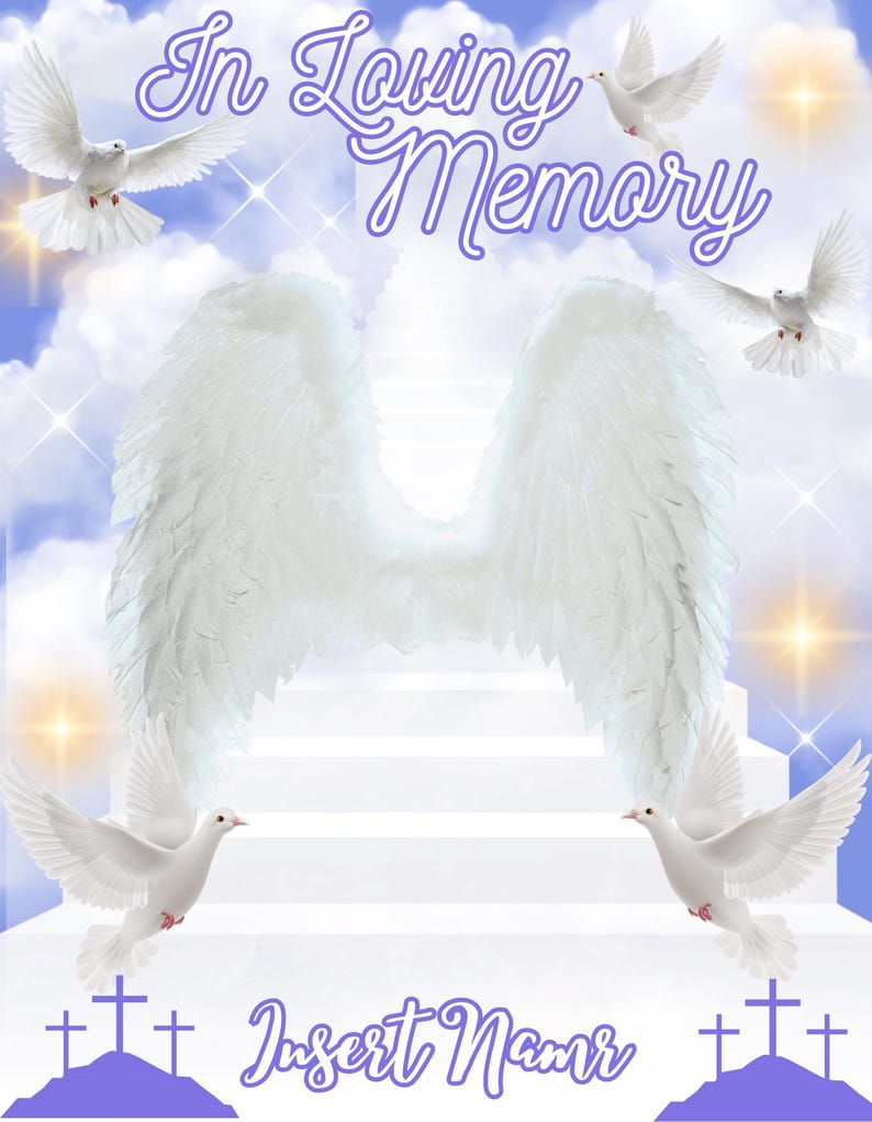 6 Editable Memorial Templates - Etsy