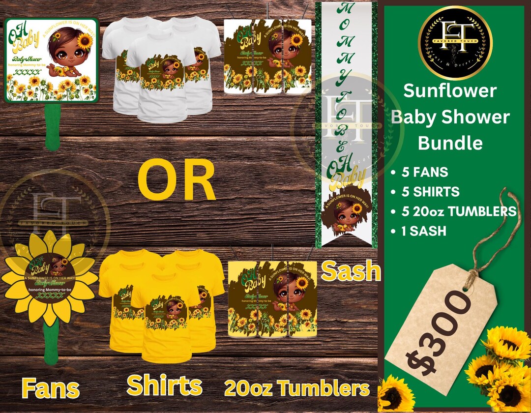 Sunflower Baby Shower Bundle - Etsy