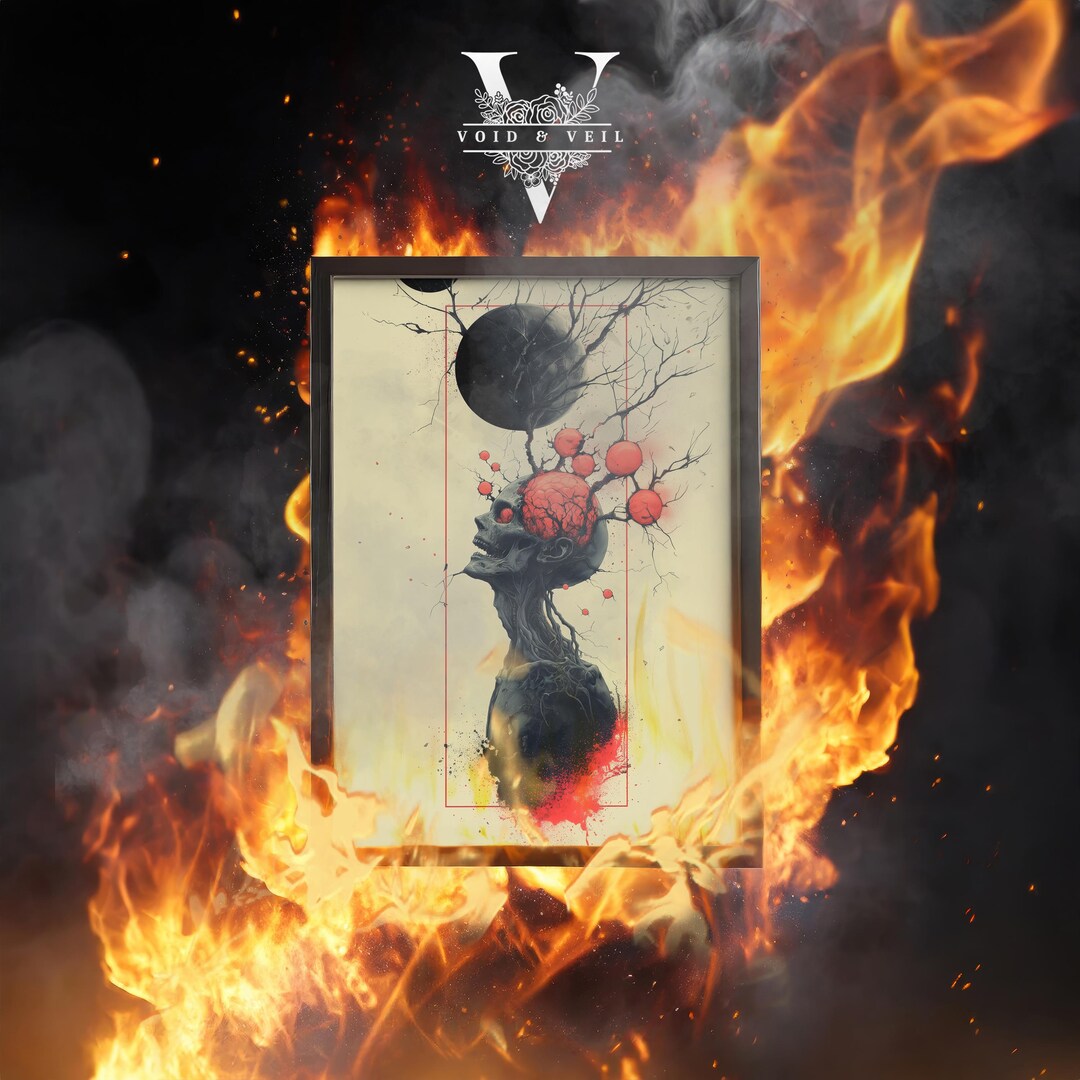 Celestial Eruption | Surreal Cosmic Skull Art, Digital Art, Wall Art ...