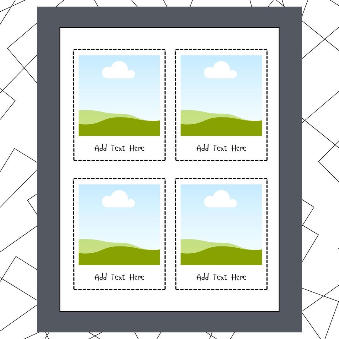 Polaroid Photo Frame Canva Template Editable Instant Download for ...