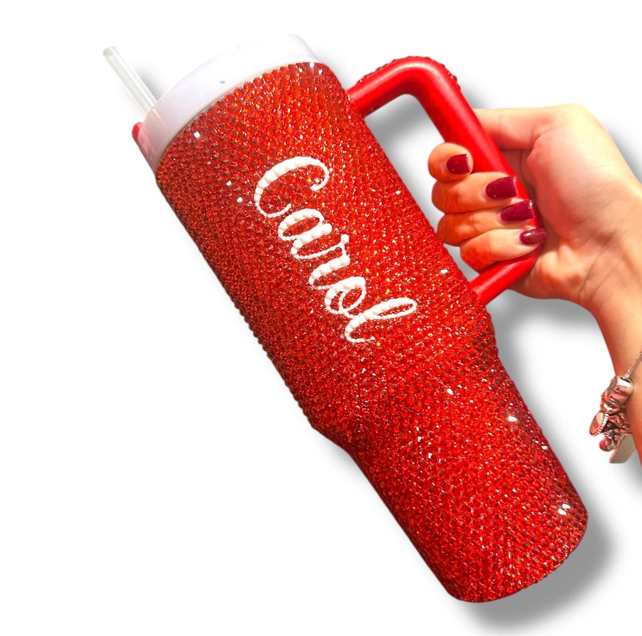 Custom Diamanté Handmade Embellished Rhinestone Tumbler - Personalised ...