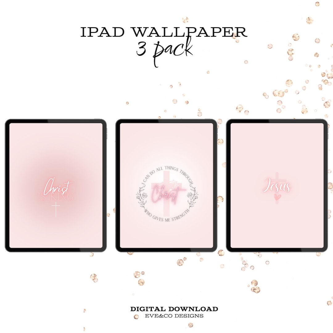 Pink Aesthetic Christian iPad Wallpaper 3 Pack | Digital Download ...