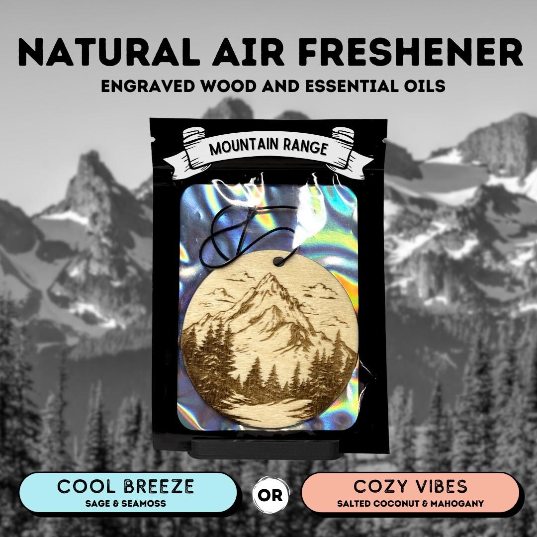 Natural Mountain Range Wooden Air Freshener - Etsy