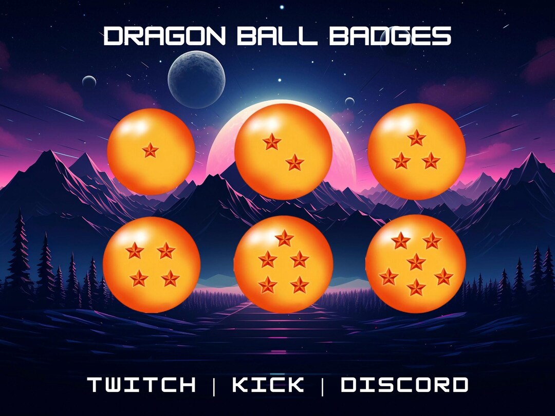 Dragon Ball Sub Badges: Anime Twitch Bit Badges (digital Download) - Etsy