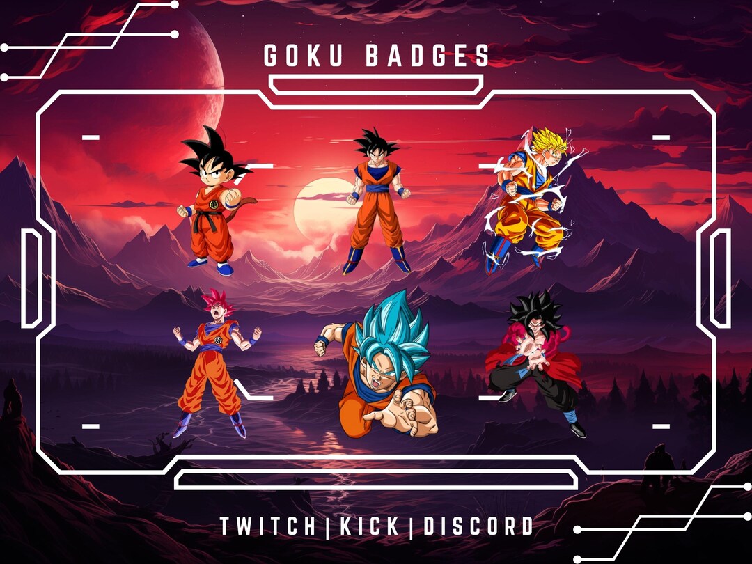 Go-ku Sub Badges for Twitch/youtube/discord | Bit Badges | Streaming ...