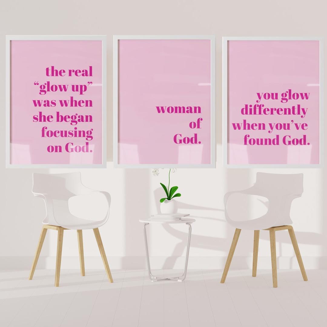 Woman of God Wall Art, Christian Wall Art, Soft Life Aesthetic Wall Art ...