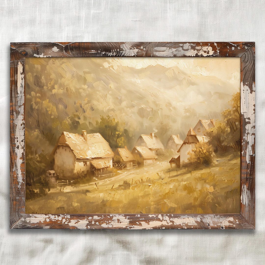 Gothic Landscape Art of Transylvanian Village - High-resolution ...