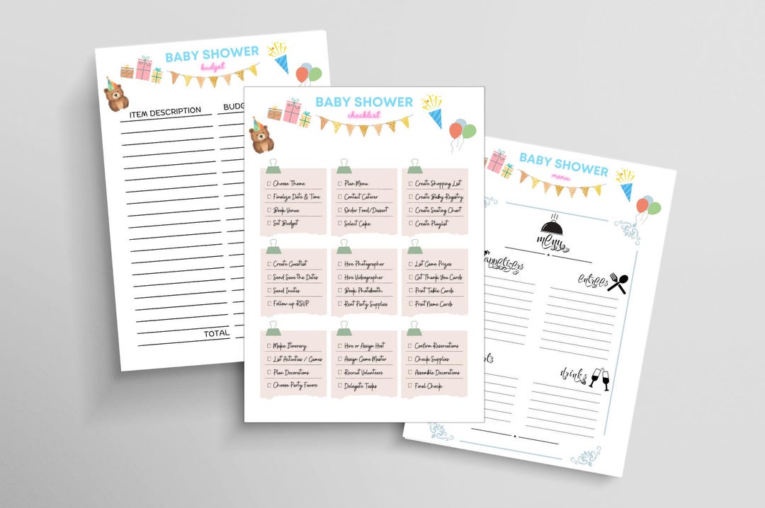 Ultimate Printable Baby Shower Planner Digital Download | Ideal Planner ...