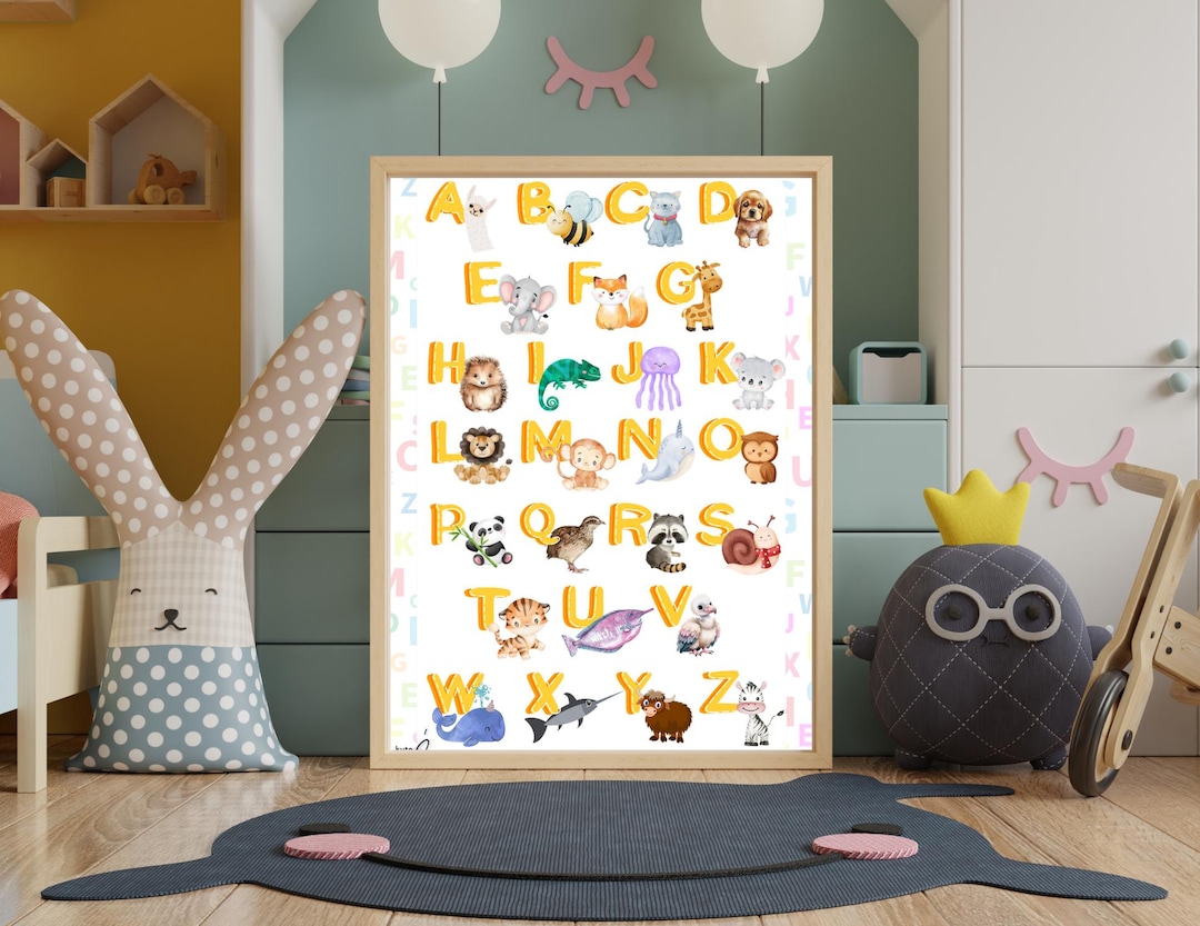 Alphabet Chart A to Z - Children Educational Prints Poster - Etsy
