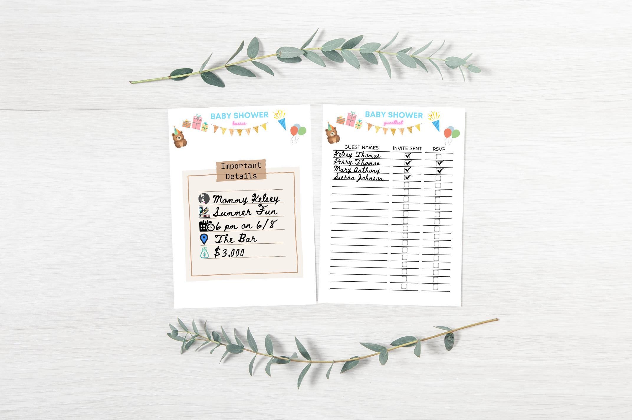 Ultimate Printable Baby Shower Planner Digital Download | Ideal Planner ...