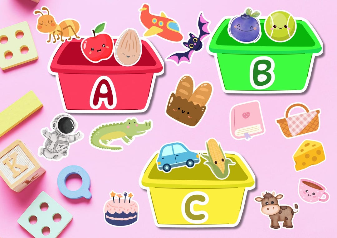 Alphabet Sorting Activity ABC - Educational and Learning Prints Digital ...